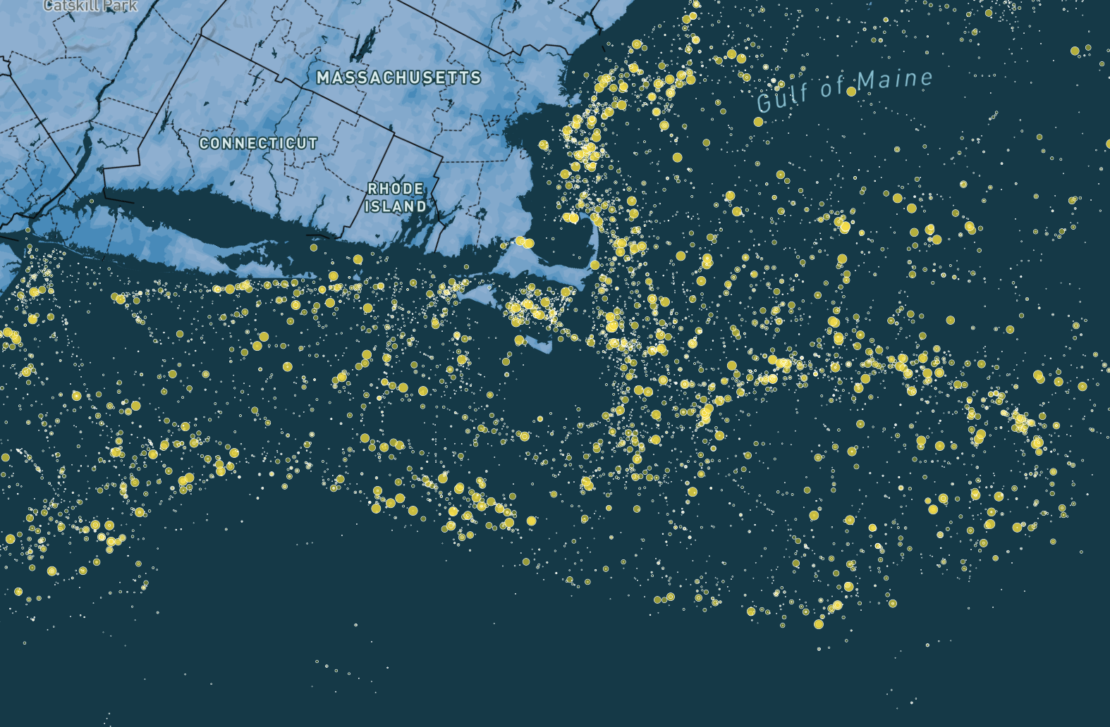 Mapping the Atlantic offshore seabird population